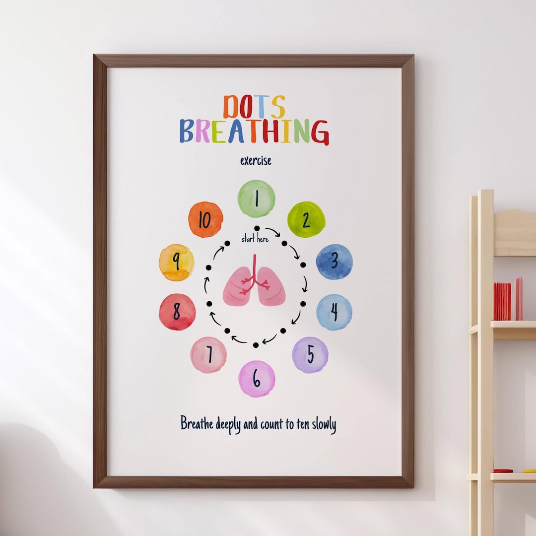 Rainbow Breathing Exercise Poster: Mindfulness Print (digital Download ...