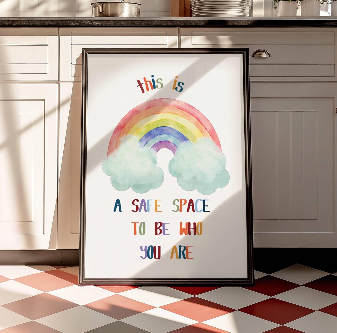 Calming Corner Poster, Safe Space Printable Poster, Mental Health ...