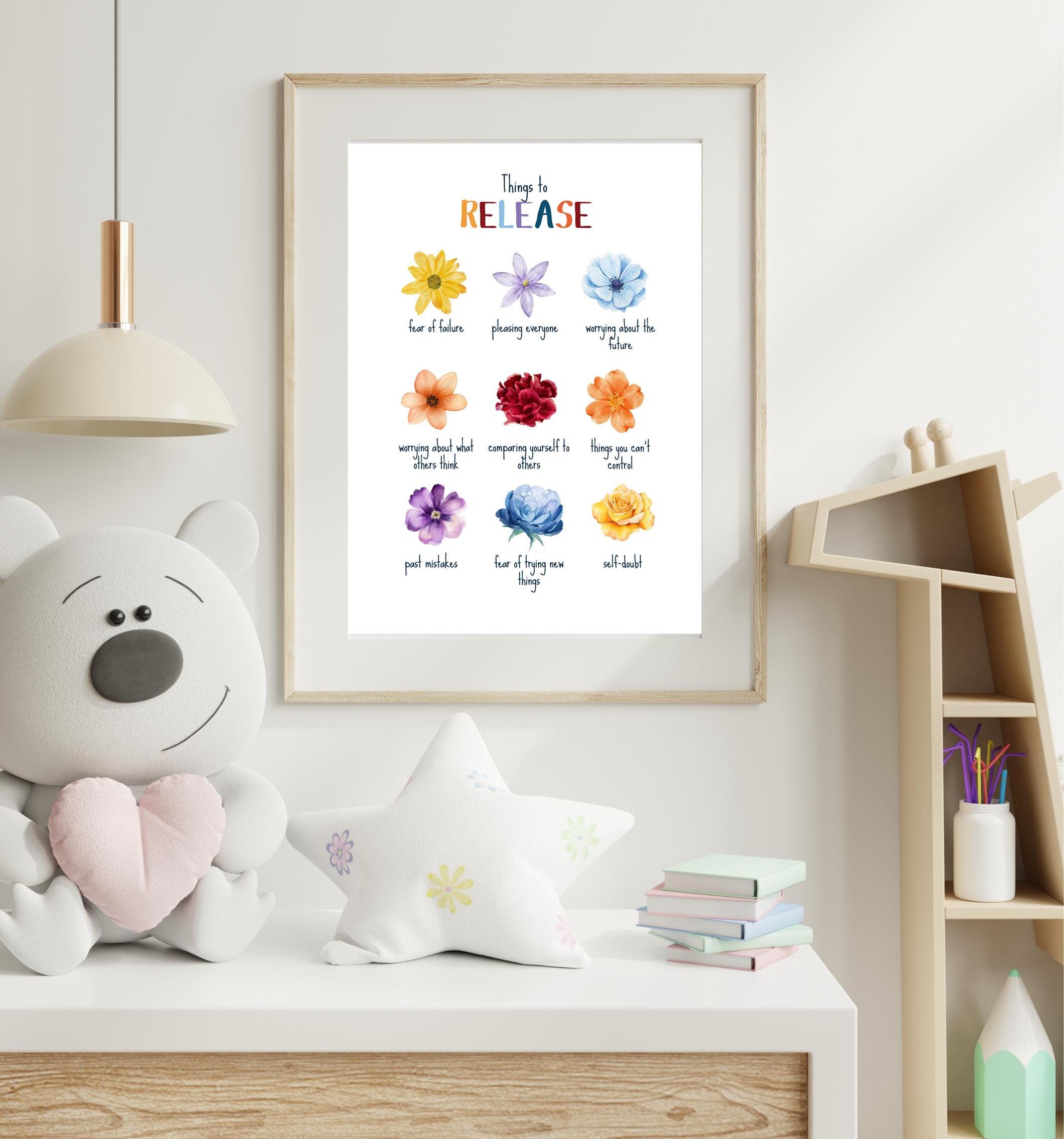Things to Release, Mental Health Poster, Therapy Office Decor, Coping ...