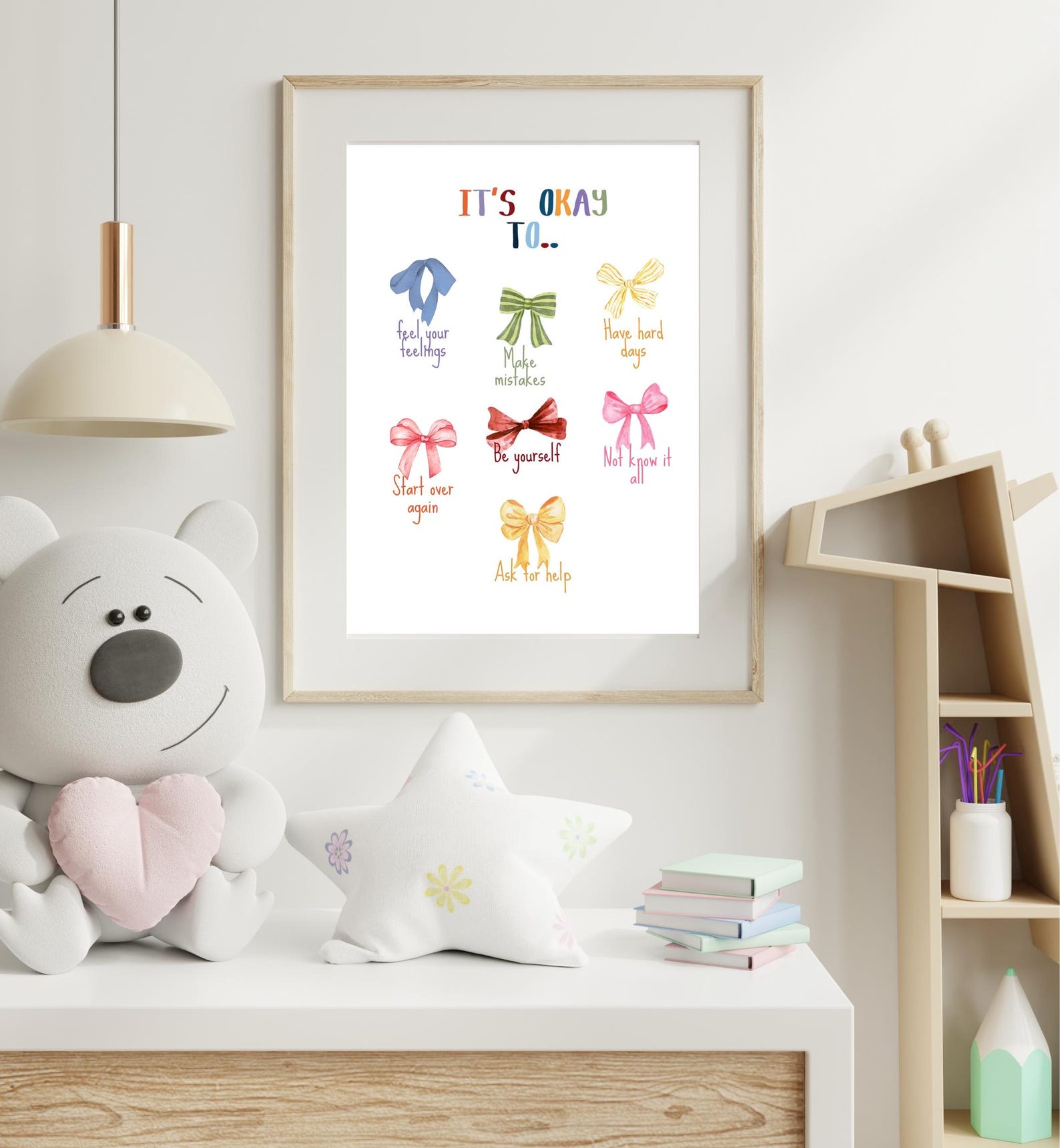 It's Okay to Poster,psychology Poster,motivational Kids Art,classroom ...