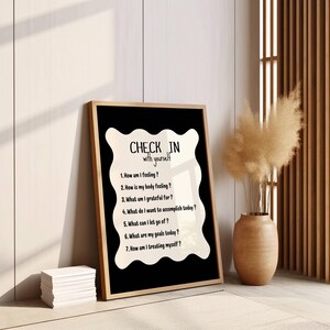 Check in With Yourself Poster, School Counselor, Self-care, Therapy ...