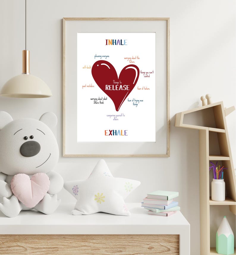 Things to Release, Mental Health Poster, Therapy Office Decor, Coping ...