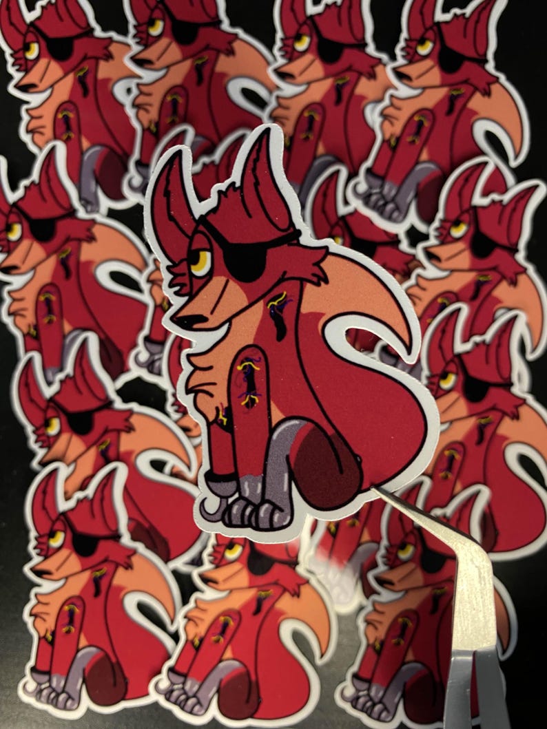 Fnaf Foxy Vinyl Sticker - Etsy