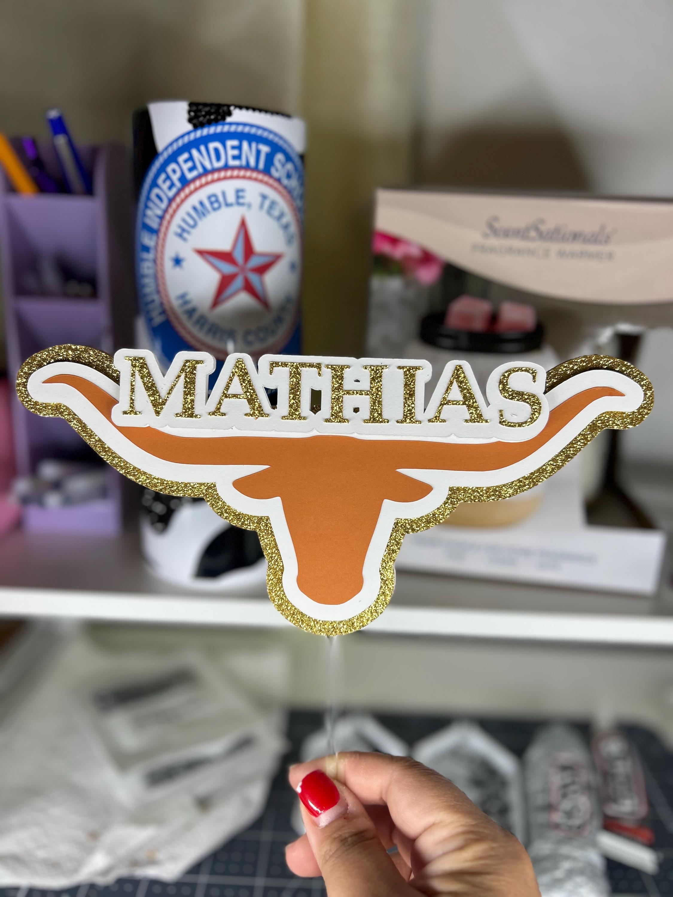 Texas Longhorns Theme Cake Topper - Etsy