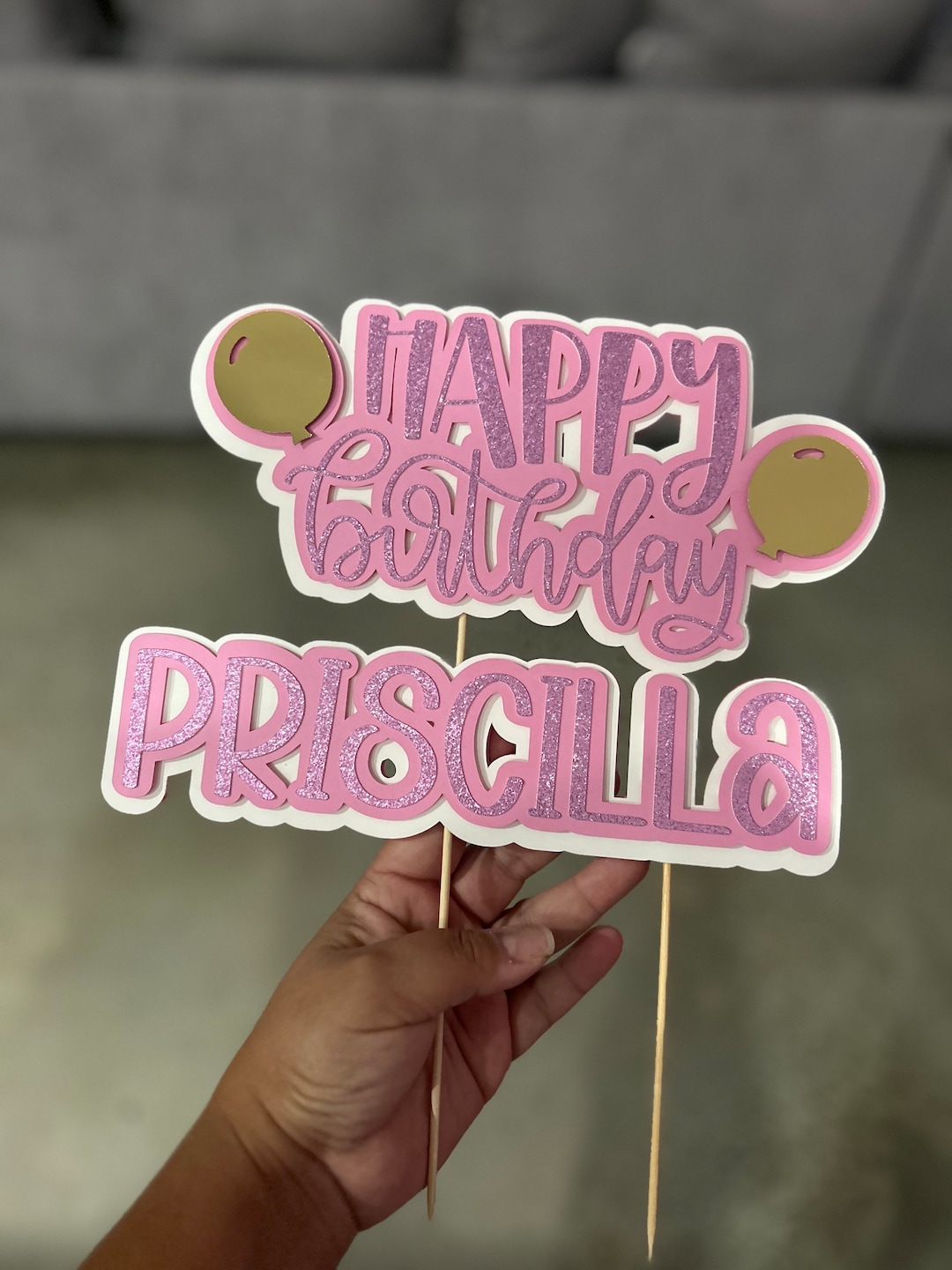 Girly Cake Topper - Etsy
