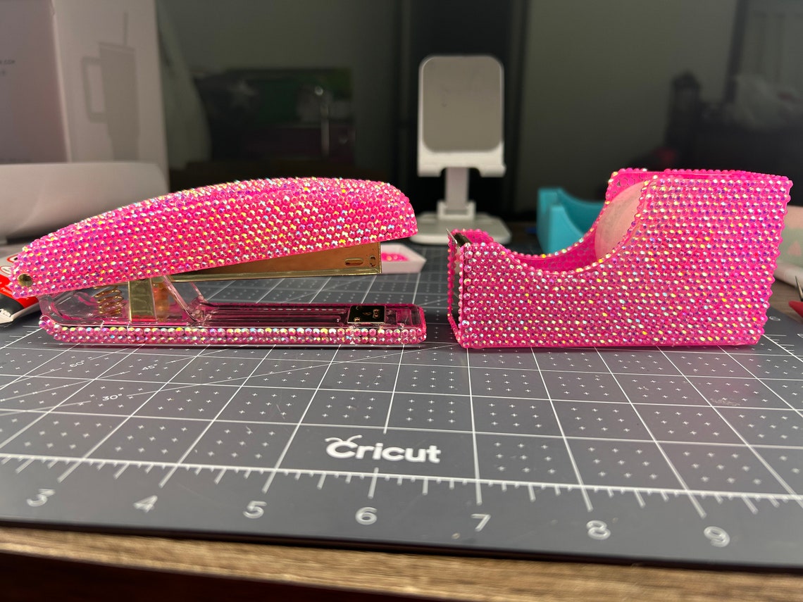 Pink Tape Dispenser and Stapler - Etsy