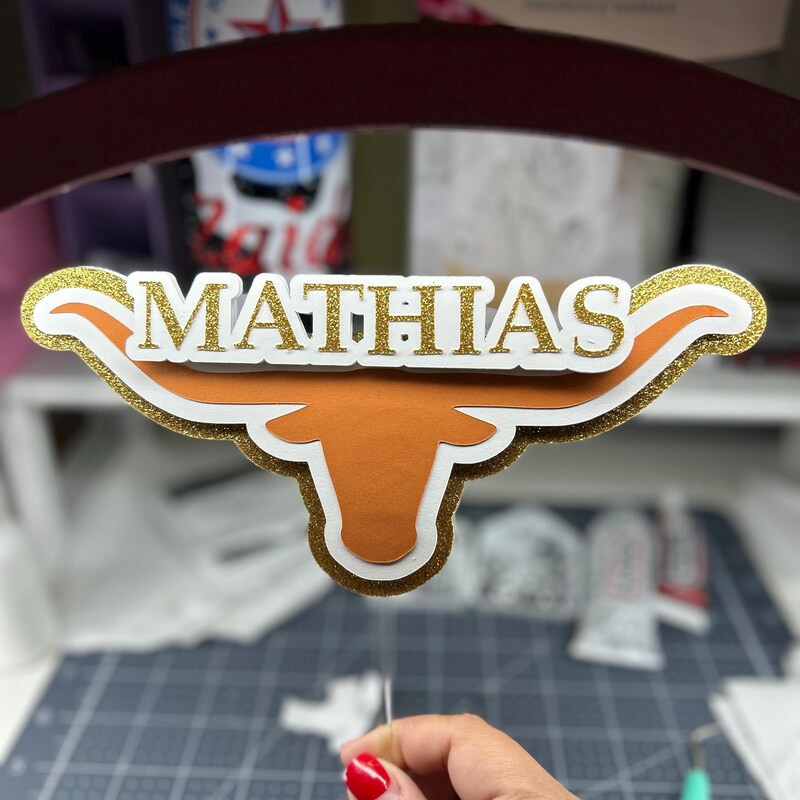 Longhorn Cake Topper - Etsy