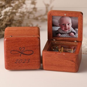 Custom Walnut Music Box Photo Frame, Personalized Birthday Gifts for ...