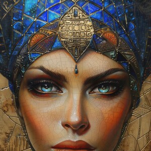 Ancient Egyptian Woman Portrait - Digital Wall Art Print 500 DPI - Etsy