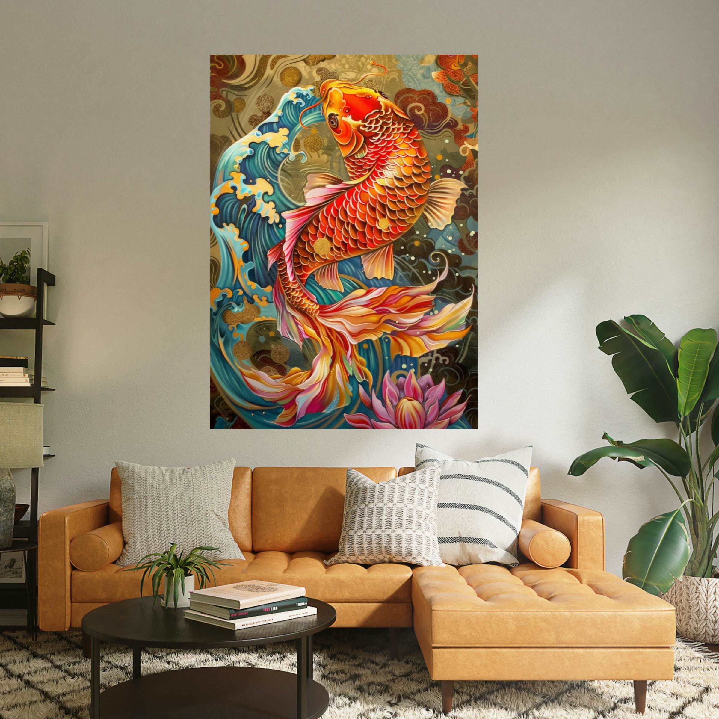 Japanese Koi Fish Painting | Instant Download | Wall Art Print ...