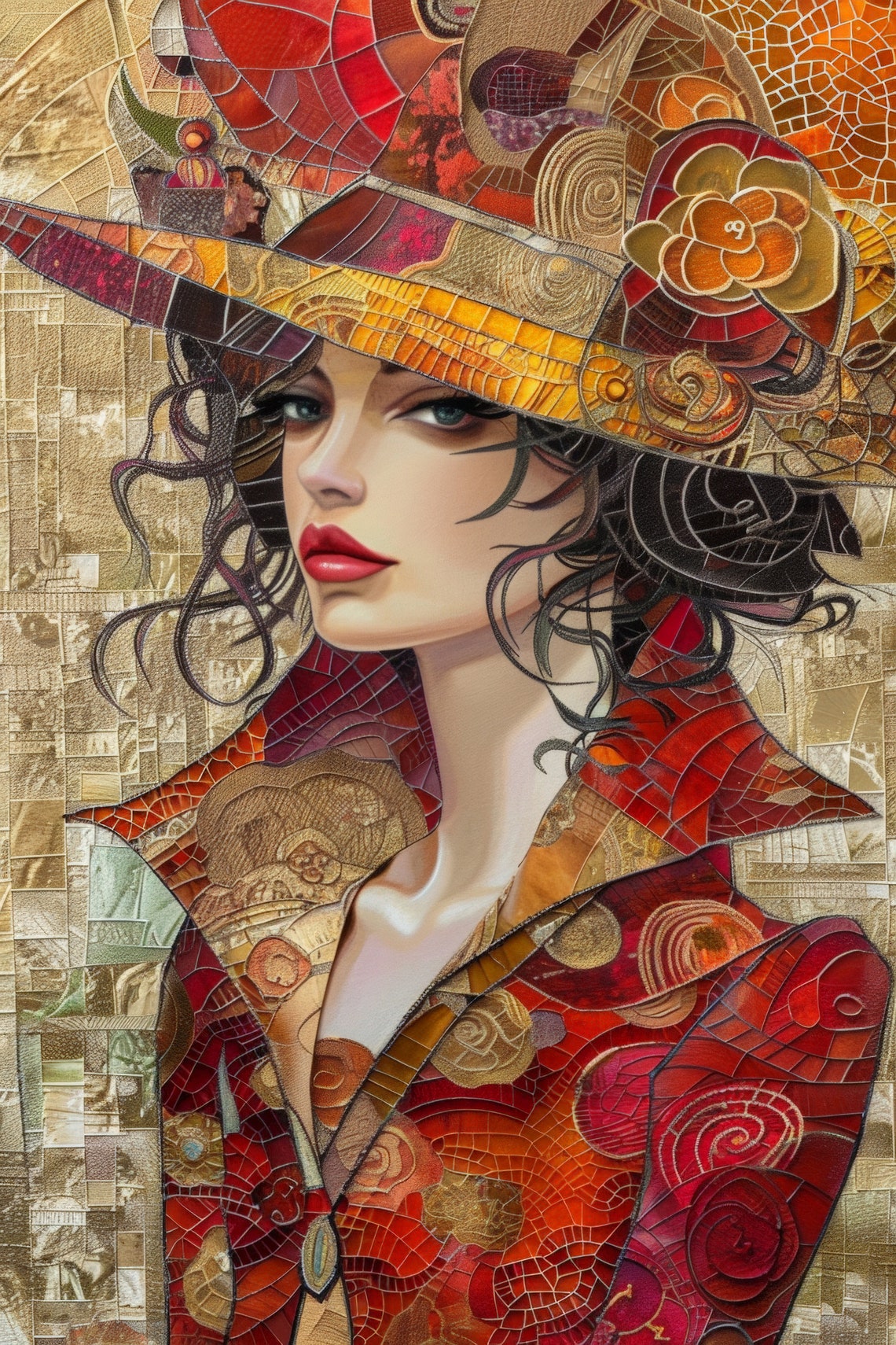 Stunning Woman in High Fashion Art Print - Modern Home Decor - Etsy