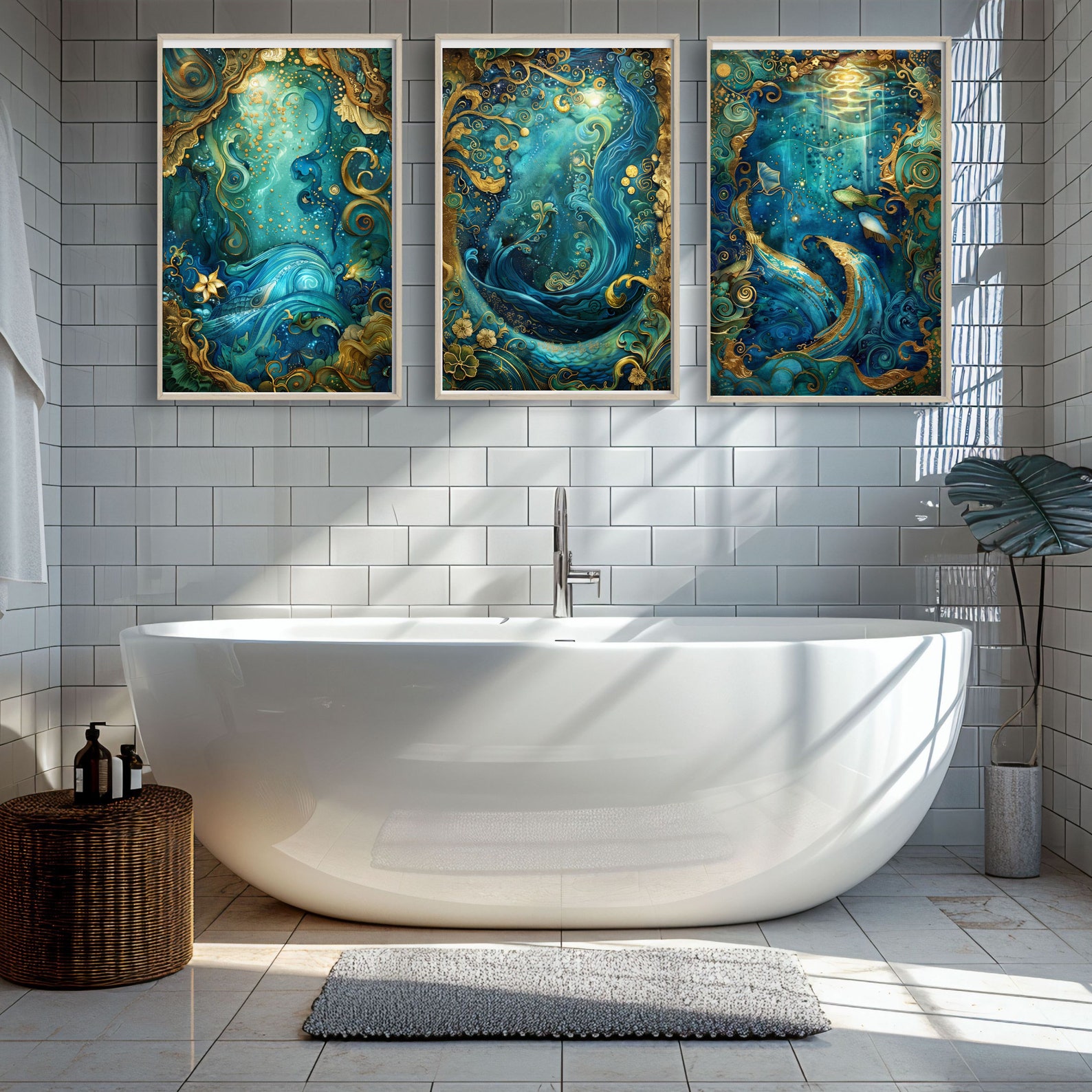 The Way of Water | Tranquil Water Element Paintings Bundle | Set of 3 ...