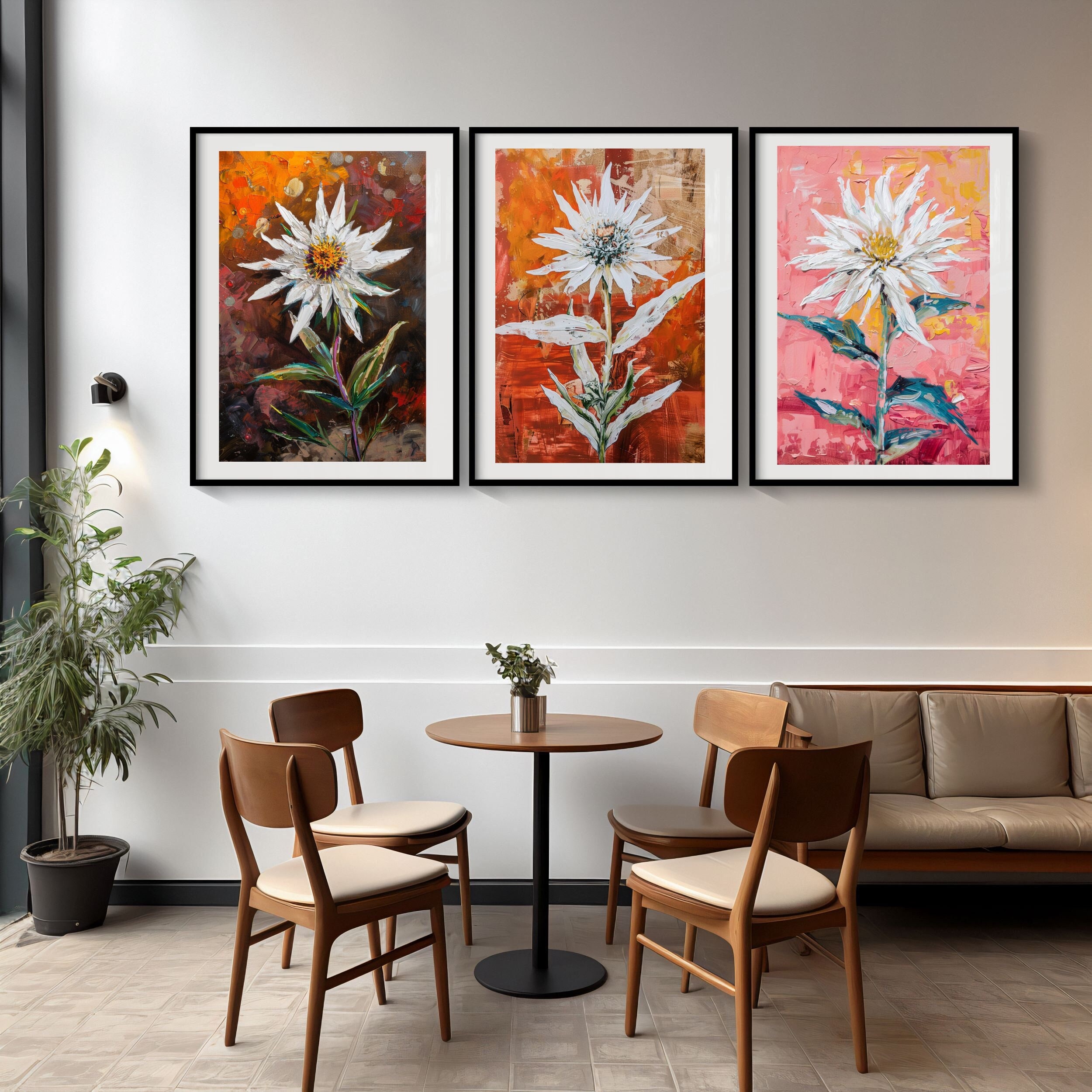 Edelweiss Flower AI Art, Instant Download, Wall Decor, Digital Art ...