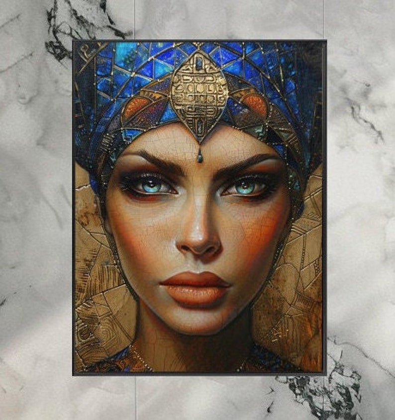 Ancient Egyptian Woman Portrait - Digital Wall Art Print 500 DPI - Etsy