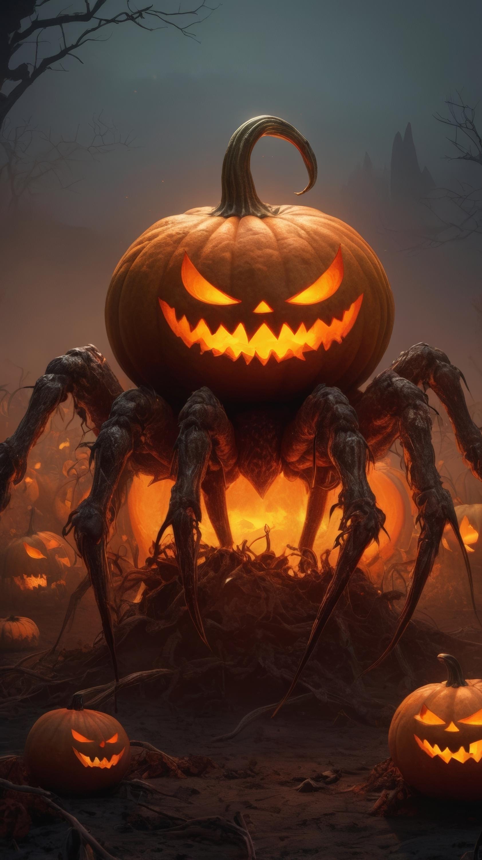 Set of 6 Spooky Halloween Posters – 9:16 Ratio Wall Art Bundle for ...