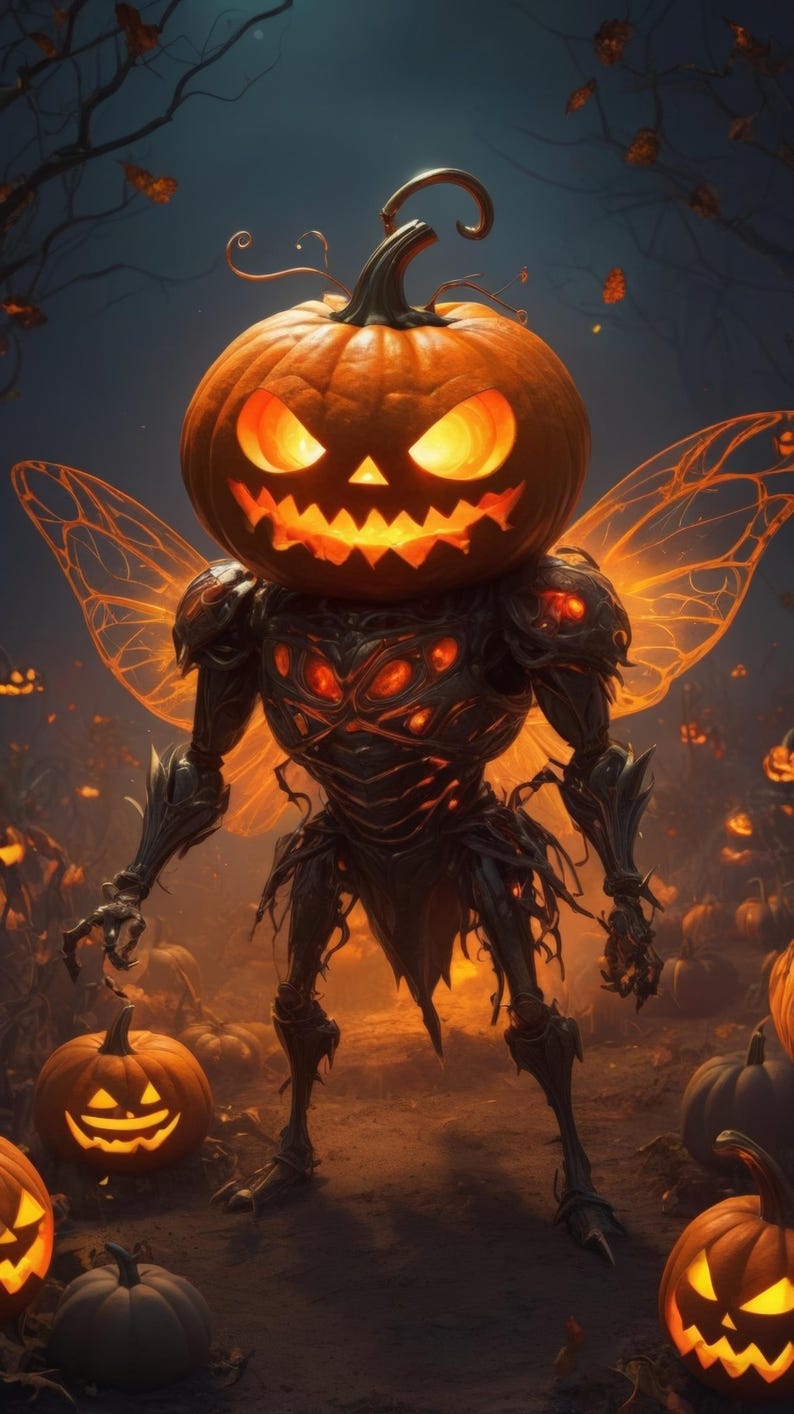 Set of 6 Spooky Halloween Posters – 9:16 Ratio Wall Art Bundle for ...