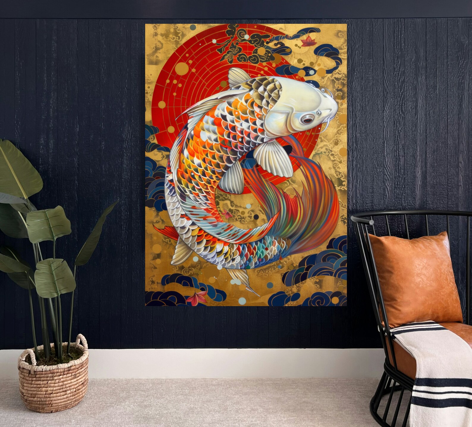 Zen Koi Fish Painting Print | Asian Inspired Art | Digital Download ...