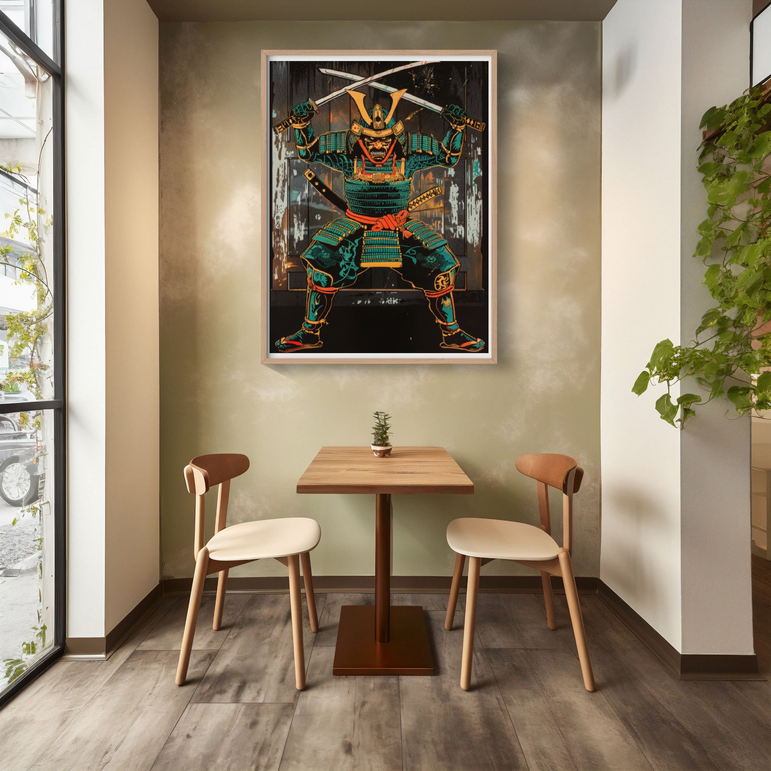 Samurai Woodblock Print - Japanese Digital Wall Art - Instant Download ...