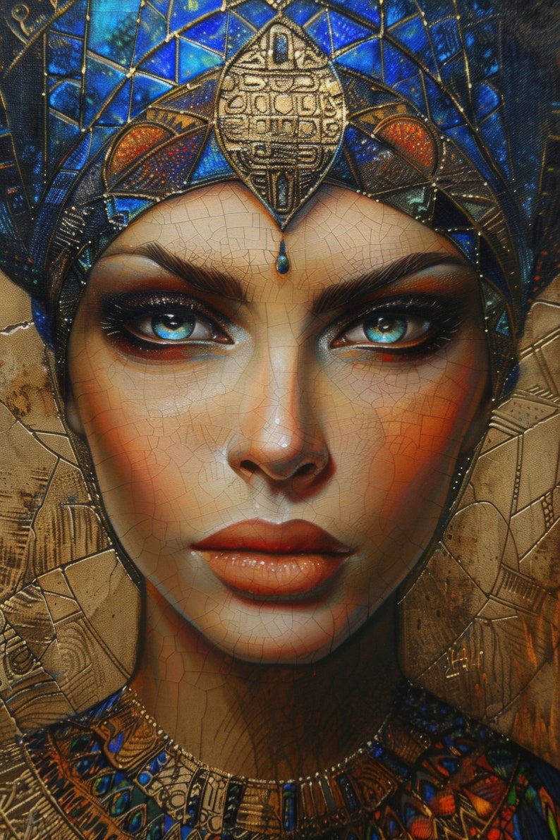 Ancient Egyptian Woman Portrait - Digital Wall Art Print 500 DPI - Etsy
