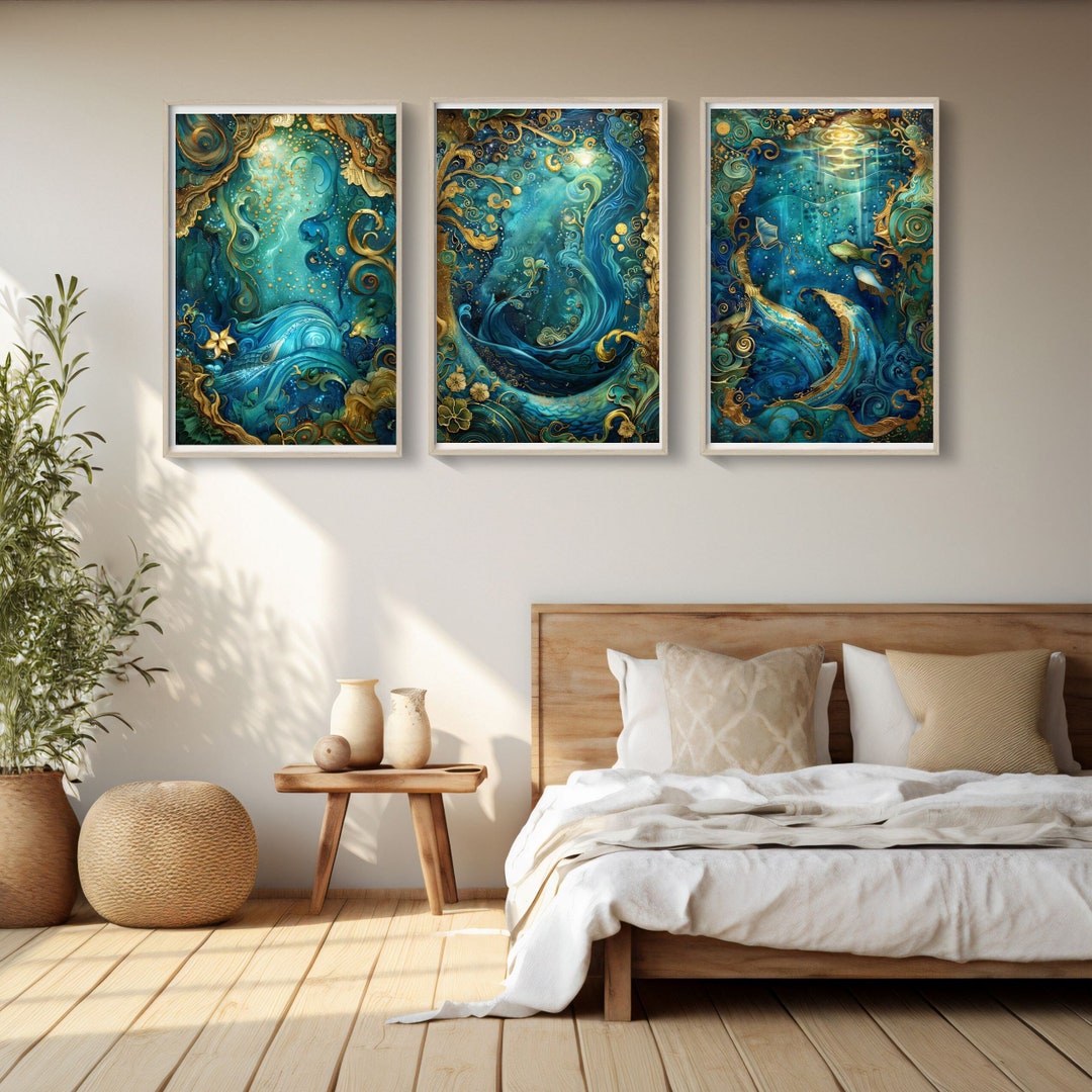The Way of Water | Tranquil Water Element Paintings Bundle | Set of 3 ...