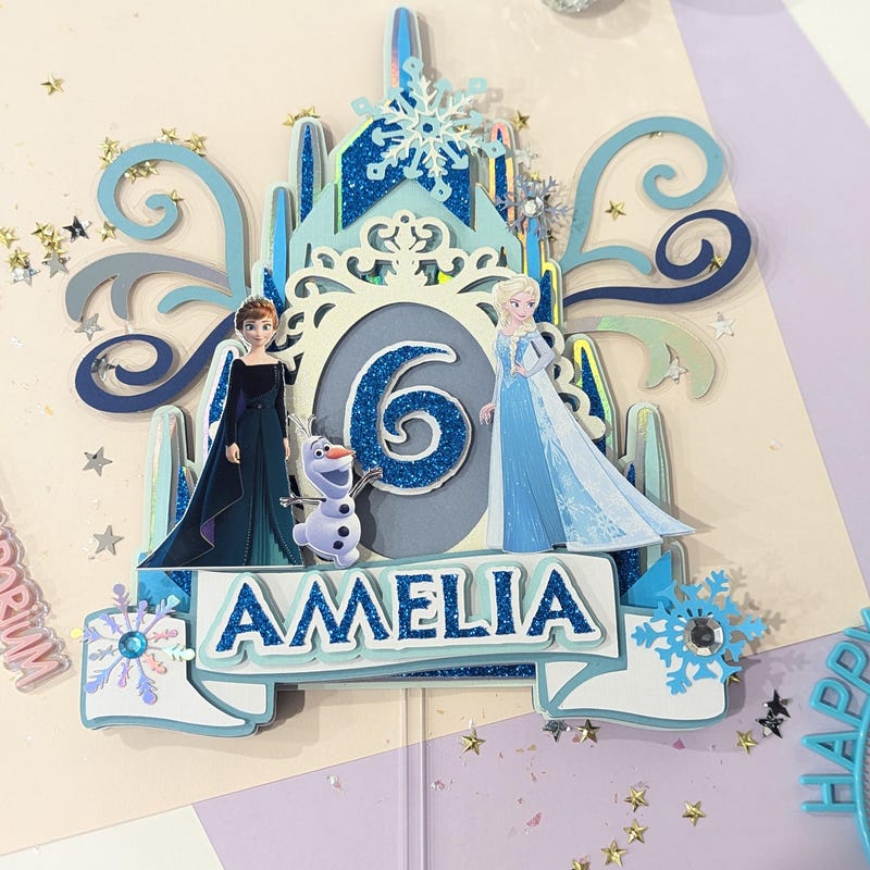 Frozen Cake Topper - Etsy UK