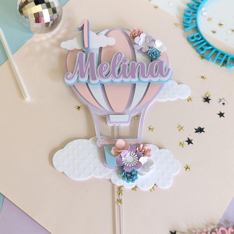 Balloon Cake Topper - Etsy
