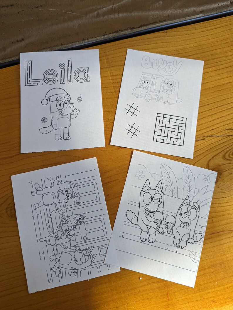 Bluey Activity Boxes With Coloring Sheets, Crayons and Playdoh Bluey ...