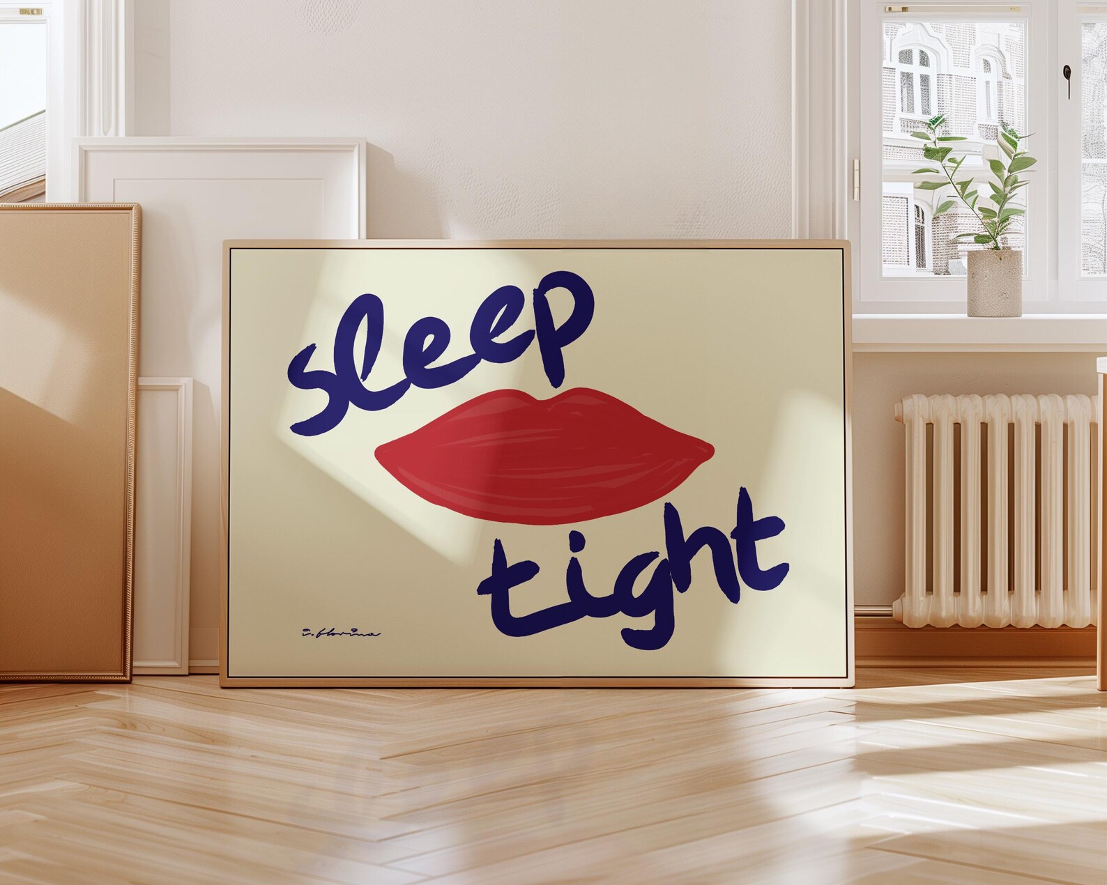 Sleep Tight Horizontal Print | Mid Century Print | Trendy Bedroom ...