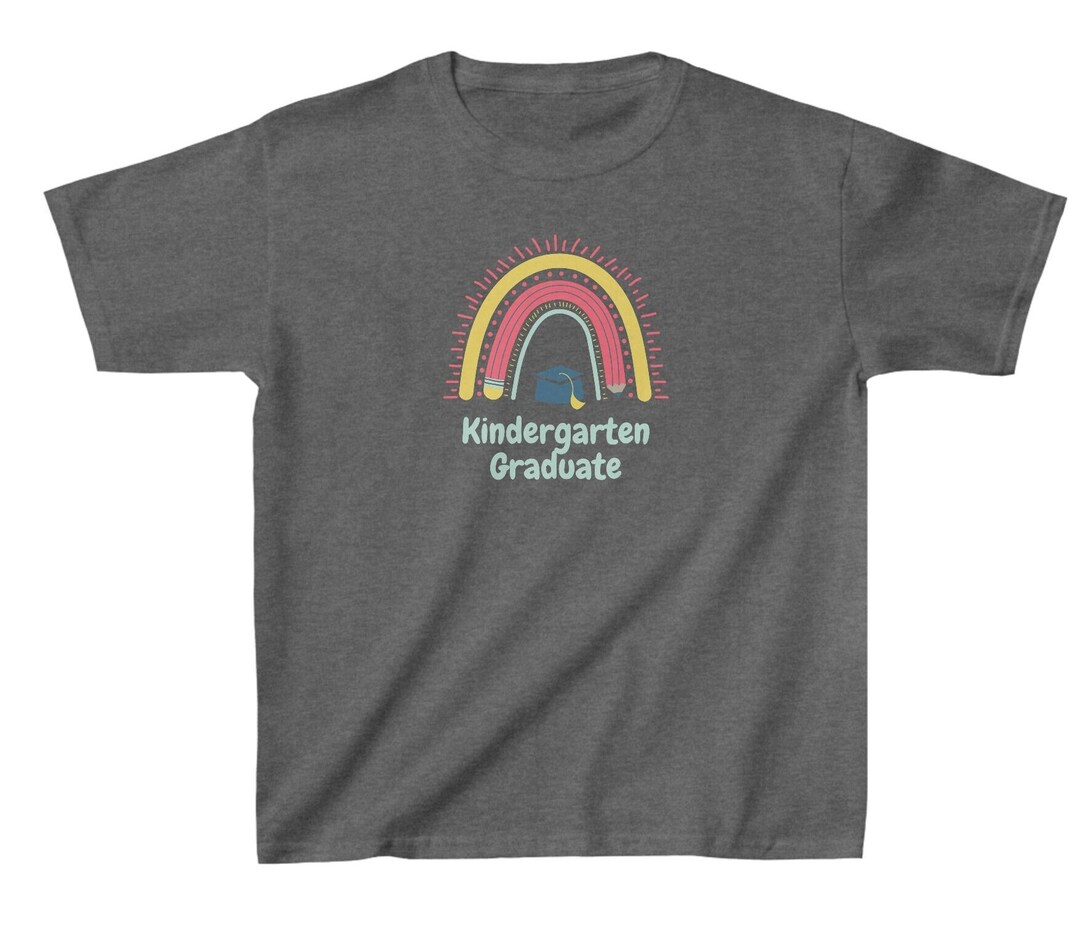 Boho Rainbow Kindergarten Graduation T-shirt, Kindergarten Graduation ...