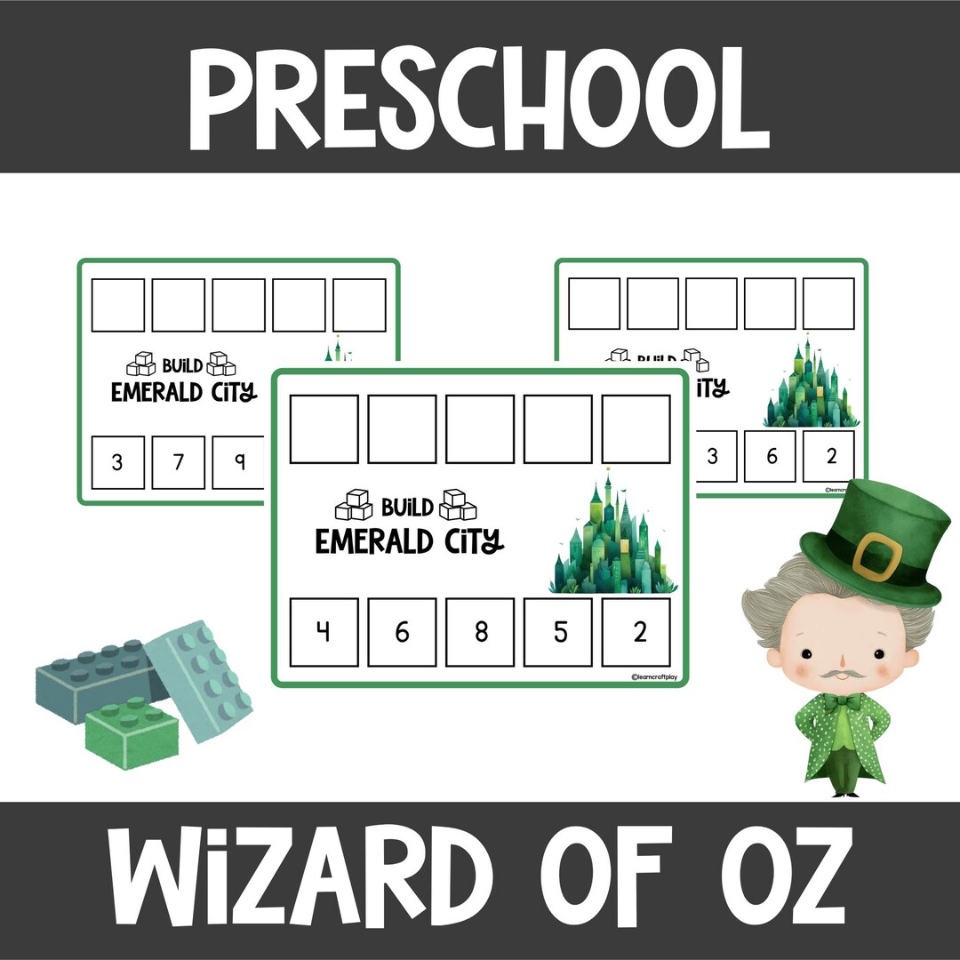 Preschool - Wizard of Oz/wicked Inspired Building Blocks Activity - Etsy