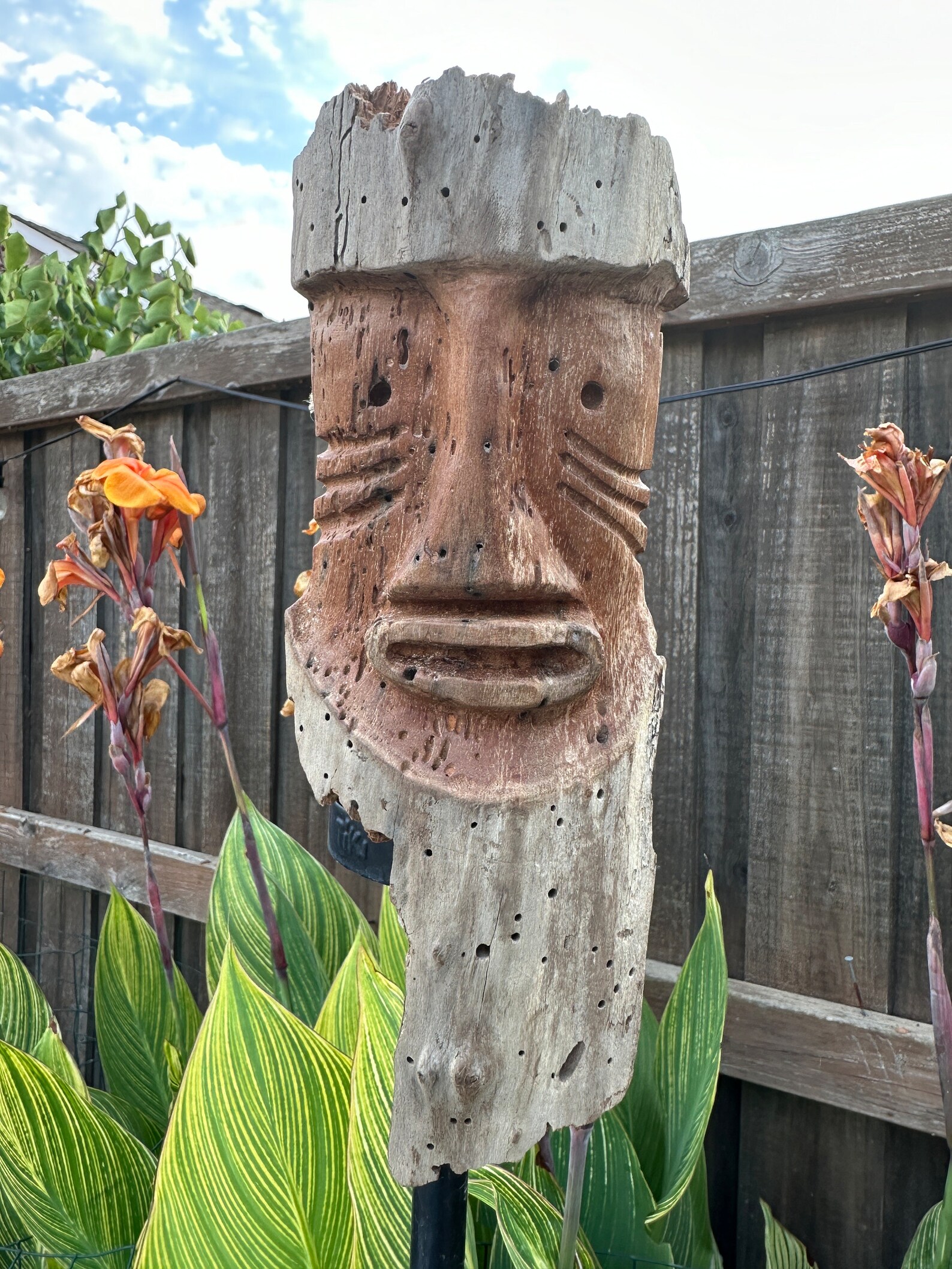 Carves Driftwood Tiki Mask, Wall Decoration - Etsy