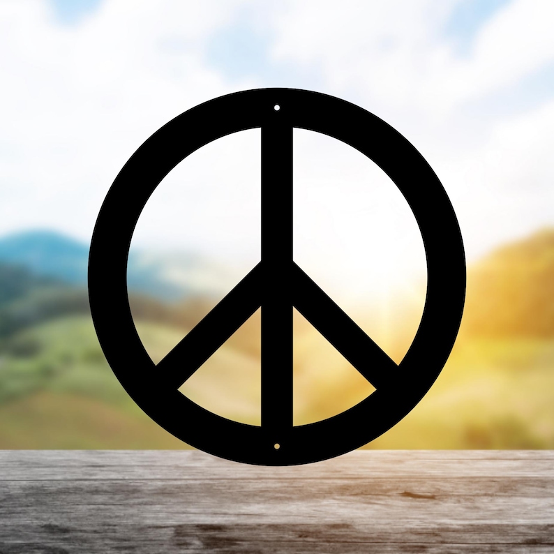 Metal Peace Sign - Etsy