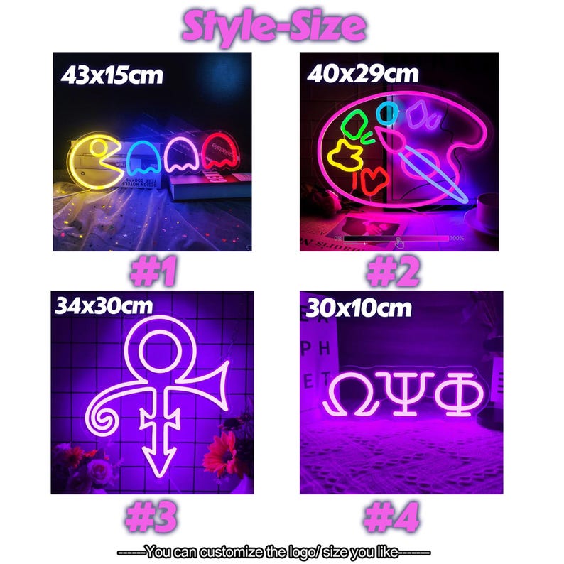 Prince Symbol Neon Sign, Led Neon Sign, Neon Sign, Neon Sign Light, Bar ...
