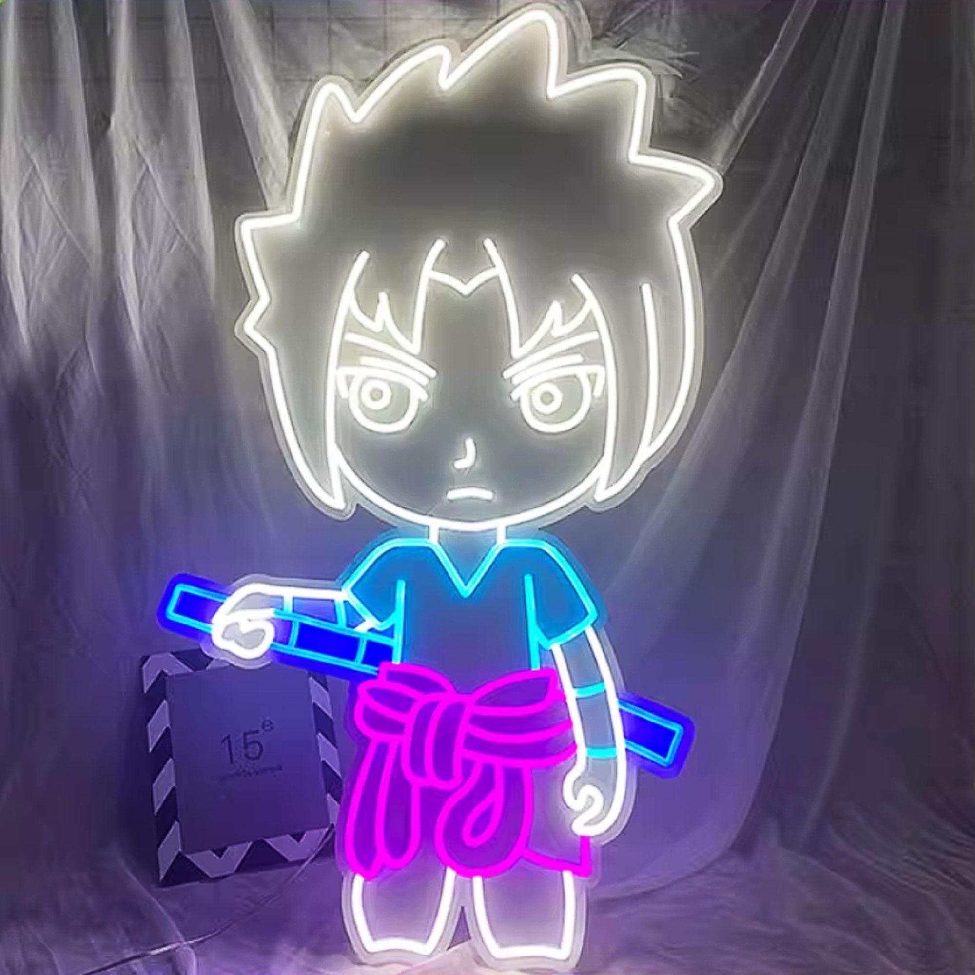 Cool Anime Character LED Neon Sign, Cartoon LED Wall Decor, Kids Room ...