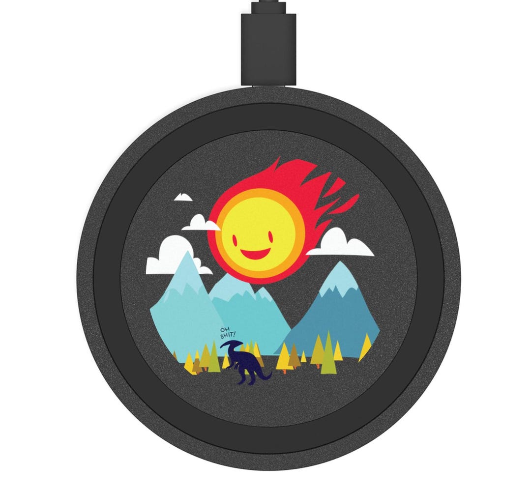 Happy Comet Greets the Last Dinosaur Art Quake Wireless Charging Pad ...