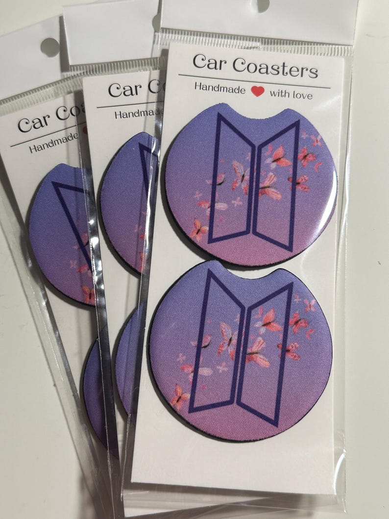 BTS Car Coaster, BTS Car Accessory, Kpop Car Coaster, Kpop Car ...