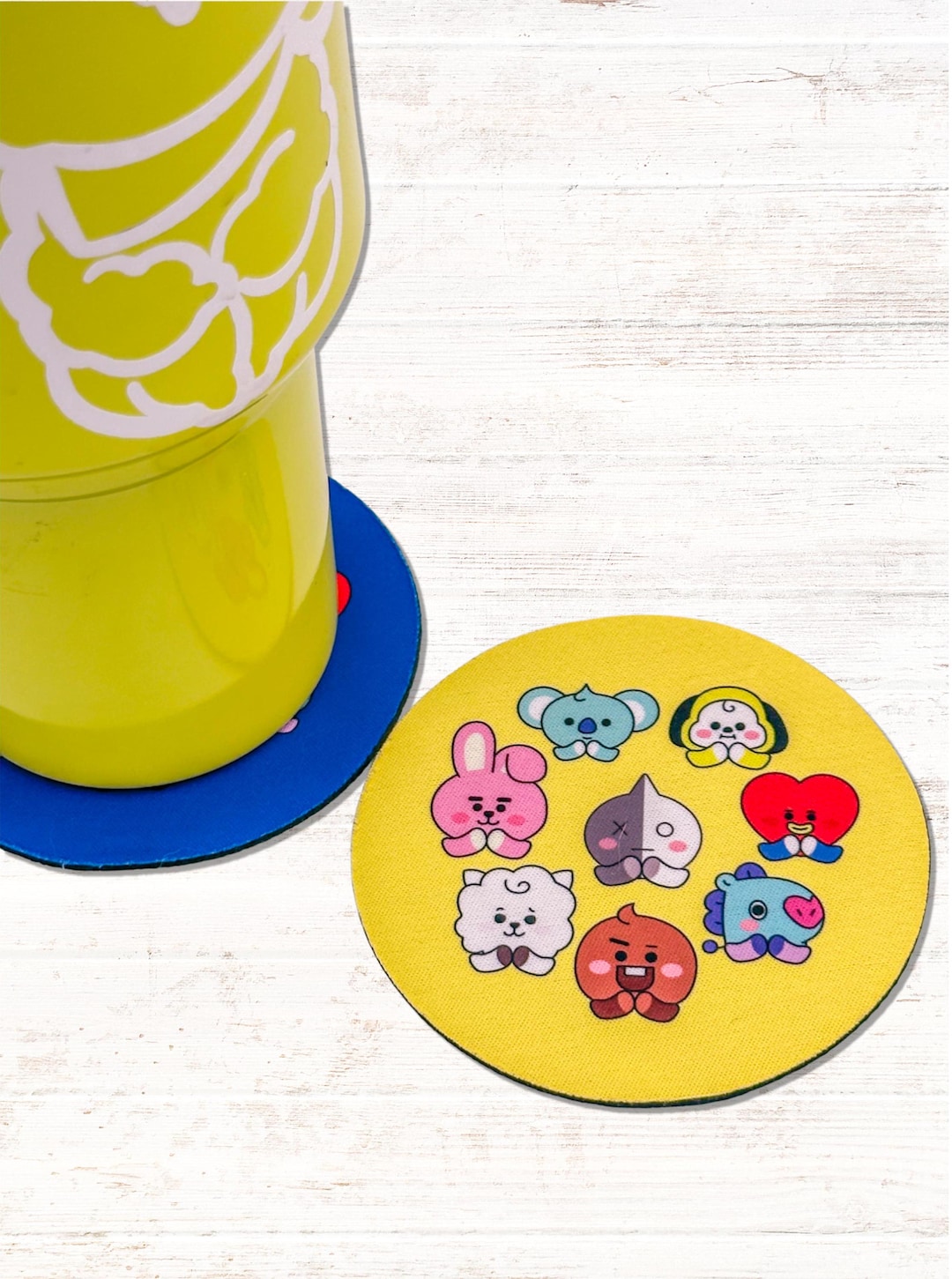 BT21 Kpop Coasters - Must-have for Collectors- BTS Coaster, BTS Home ...
