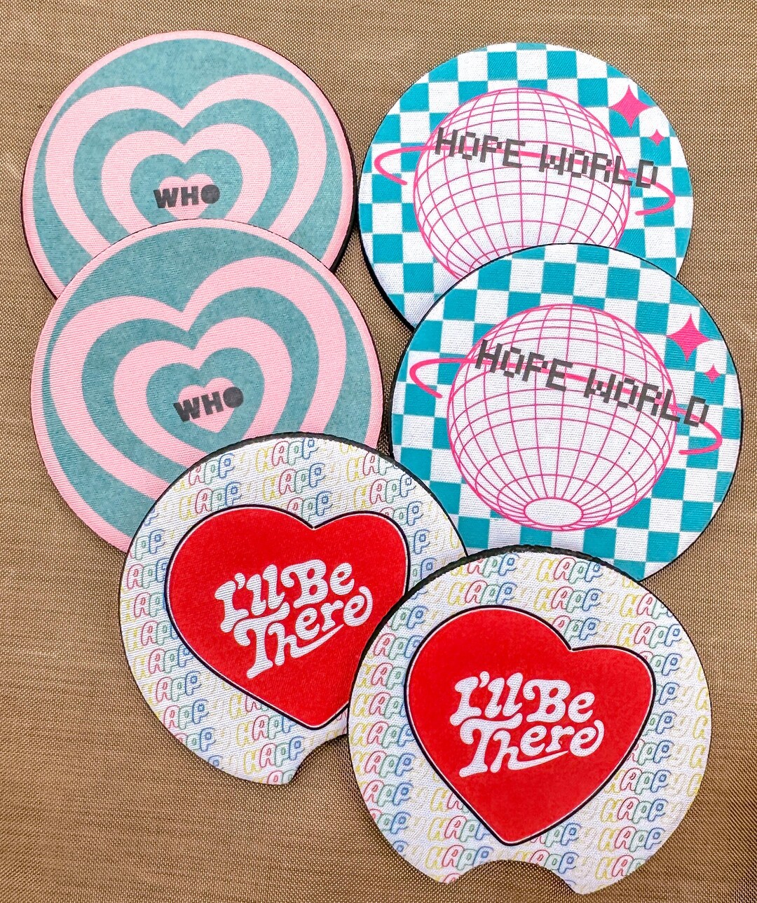 BTS Car Coaster, Kpop Car Accessory, BTS Merch, Kpop Accessory, Kpop ...