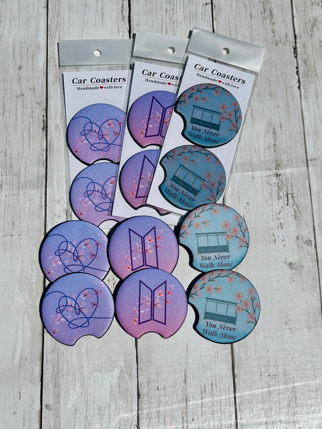 BTS Car Coaster, BTS Car Accessory, Kpop Car Coaster, Kpop Car ...