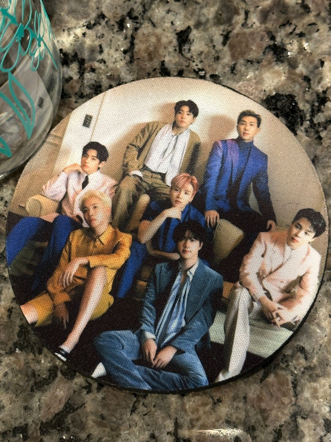 BTS Coasters, Kpop Drink Coasters, BTS Gifts, RM, Suga, Jin, Jhope, V ...