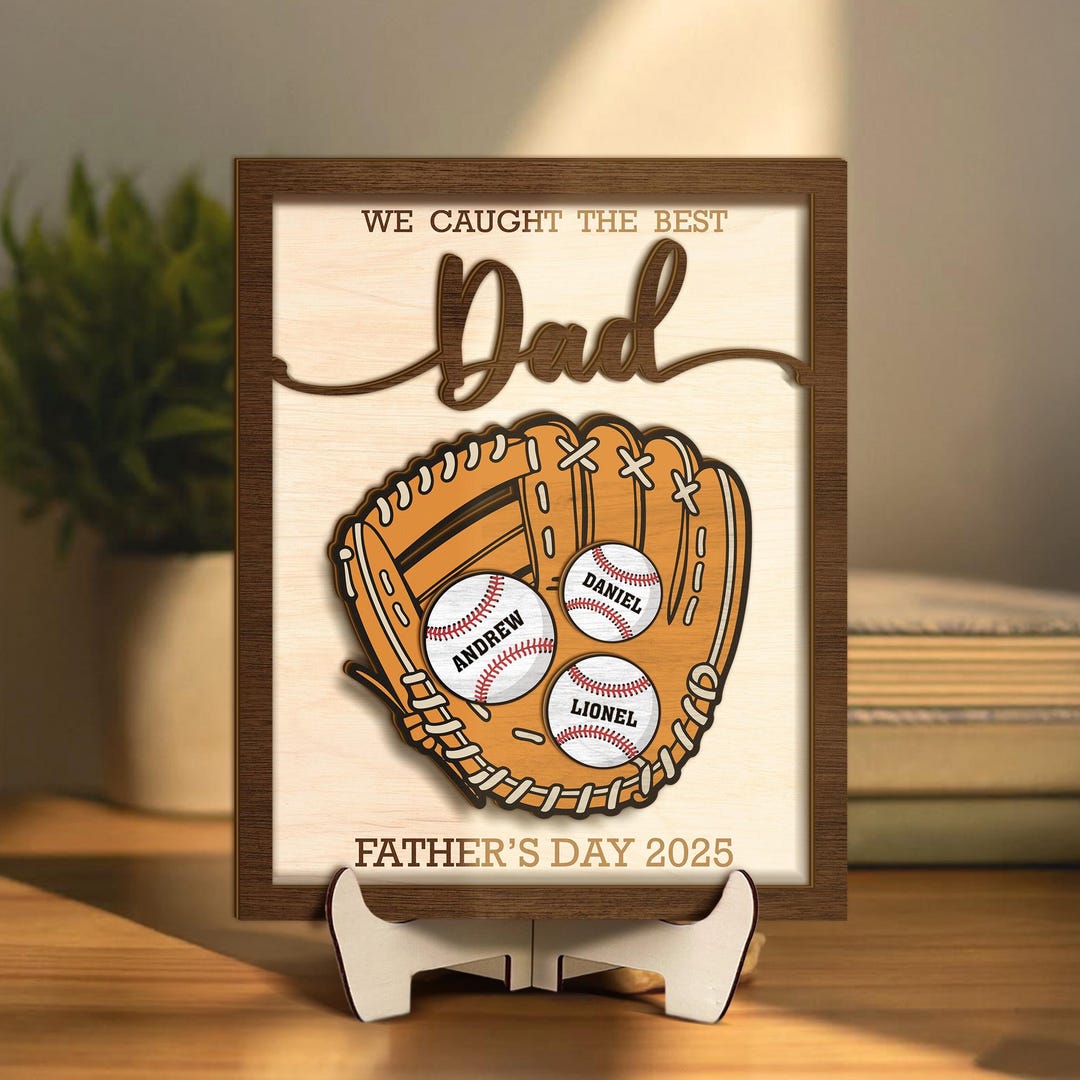 Personalized We Caught the Best Dad, Kid's Name Personalized Throwing ...