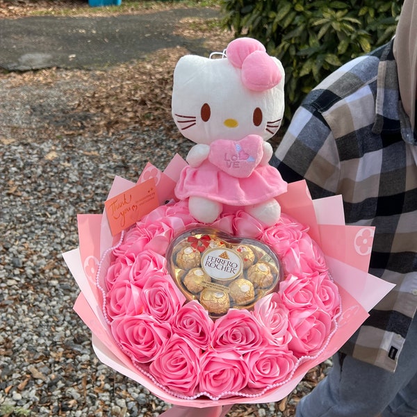 Ribbon Rose Bouquet - Etsy