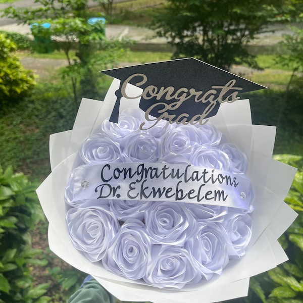 Ribbon Rose Bouquet - Etsy