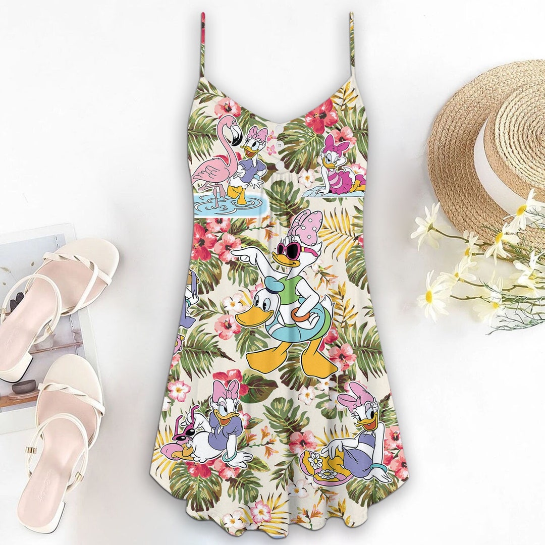 Daisy Duck Women Dress, Disney Daisy Bestie Matching Outfit, Floral ...