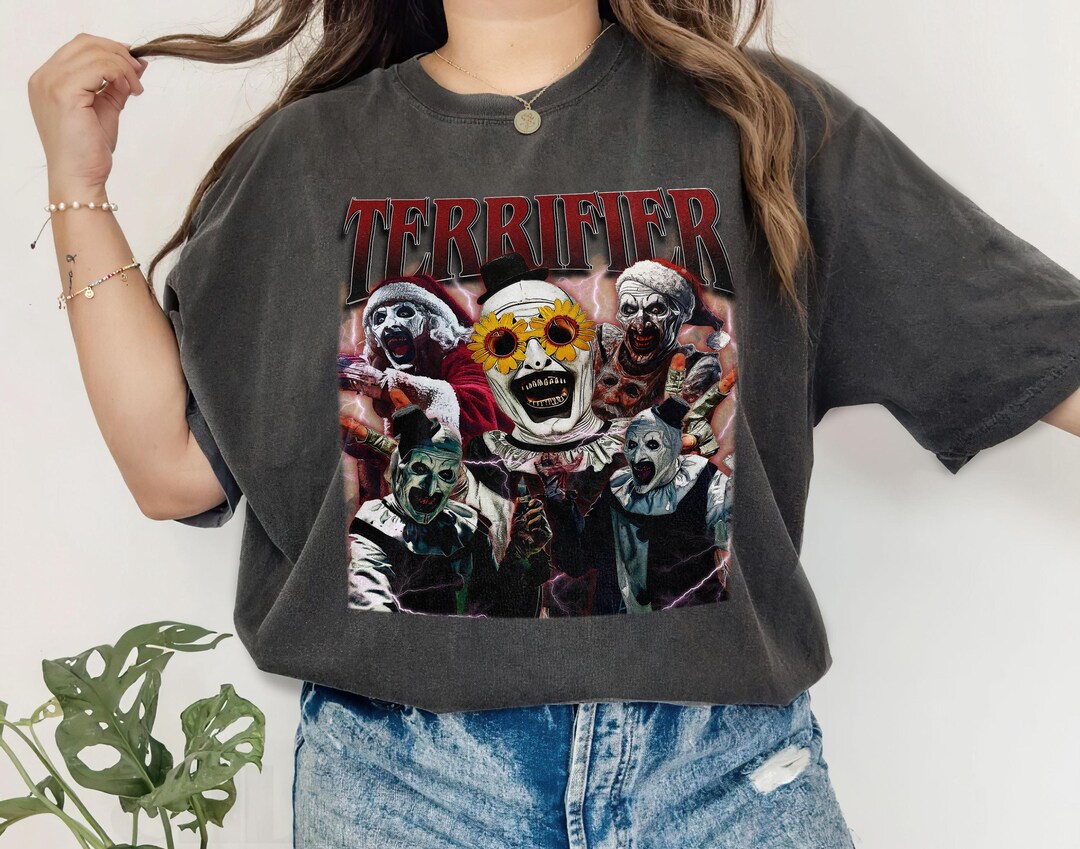 Terrifier Horror Movie Vintage T-shirt, Terrifier 2 Scary Movie Gift ...