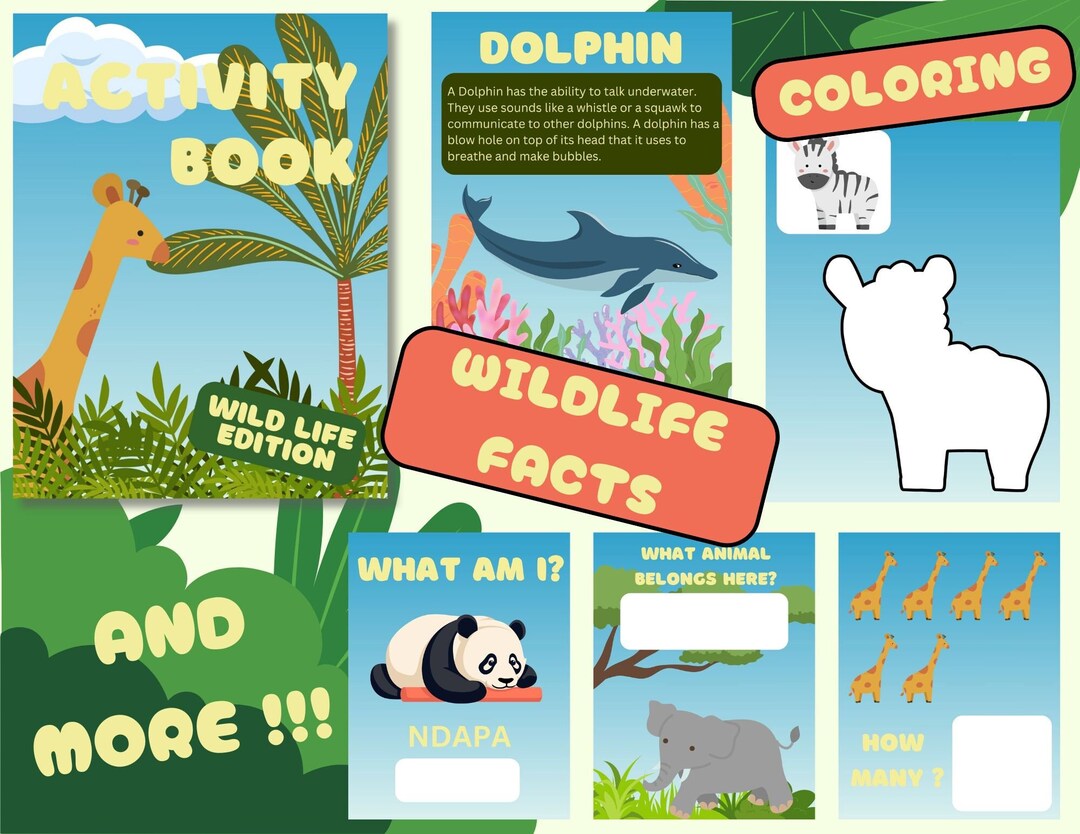 Activity Book for Kids - WILDLIFE EDITION | Facts About Wildlife Animal ...
