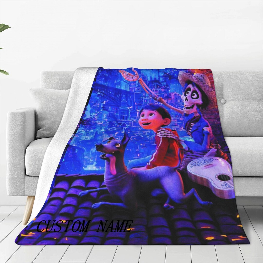 Custom Name Blanket Disney COCO Blanket Fleece Throw Blanket for Couch ...