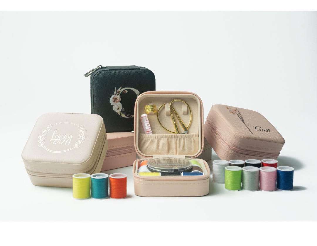 Personalized Sewing Kit: Compact Travel Sewing Box With Handmade ...