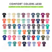 Canva Editable Color Chart, Editable Comfort Colors Color Chart 1717 ...