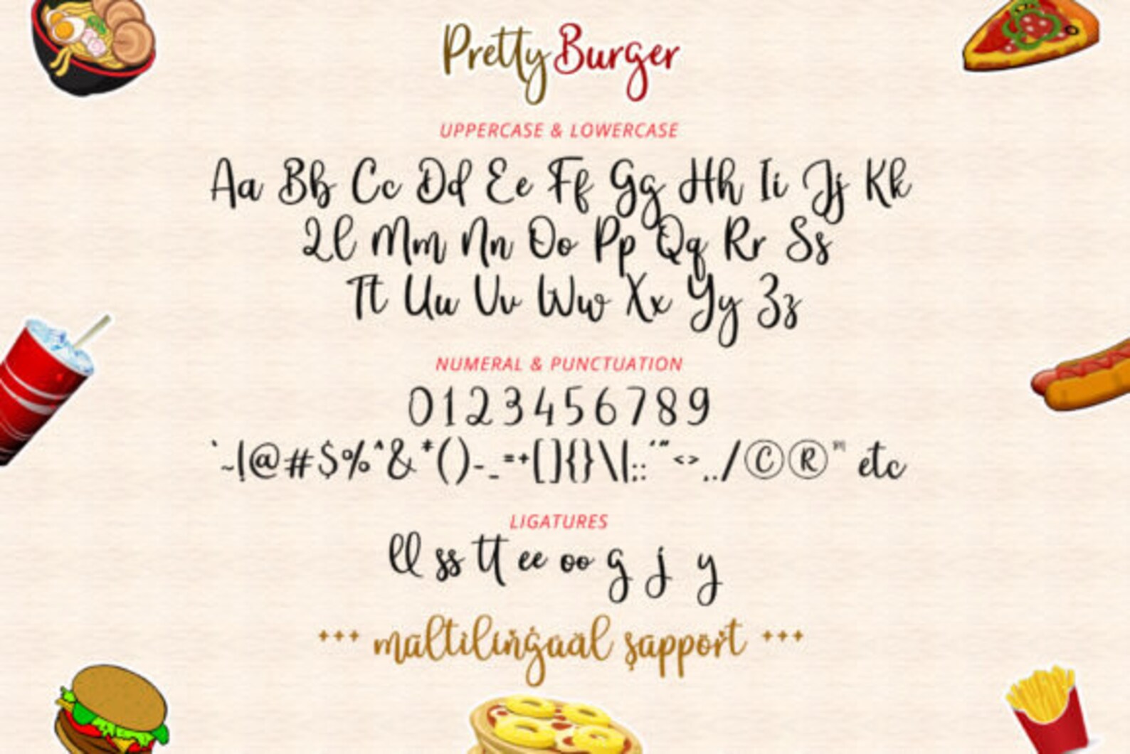 Pretty Burger Font, Cute Fonts for Crafters, Rustic Fonts, Bold Fonts ...